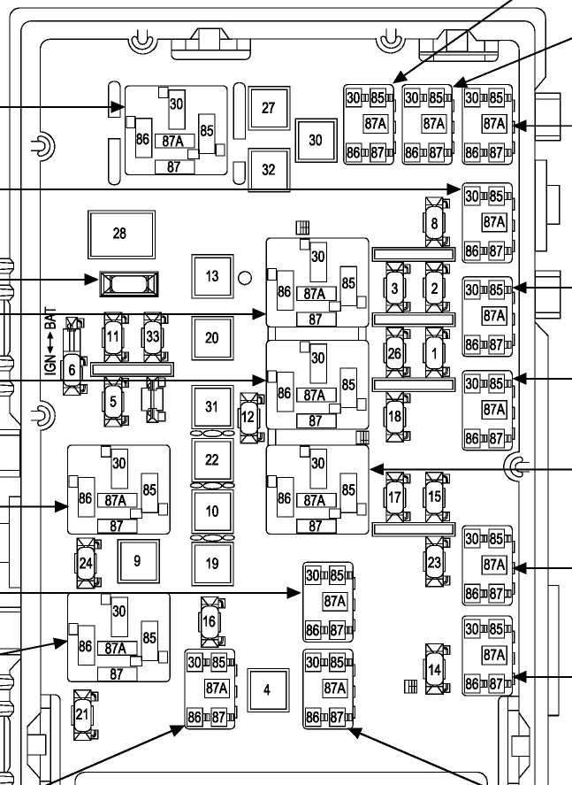 2006 C/v Dodge Caravan fuse box diagram - StartMyCar