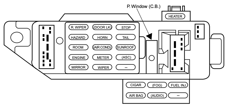 1998 Sedan/wagon Ford Escort fuse box diagram - StartMyCar