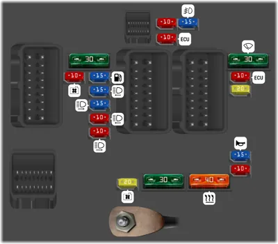 Diagrama de fusibles Citroën Xsara Picasso 2009 1.6 Hdi - Opinautos