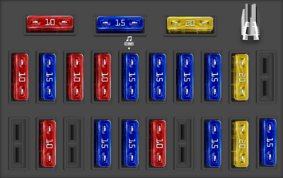 Diagrama de fusibles Mitsubishi L200 1995 - Opinautos