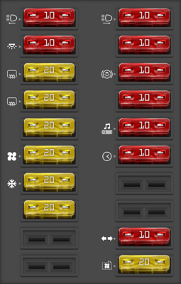 Fusible de las luces de stop Nissan Sentra 1986 B11 - Opinautos